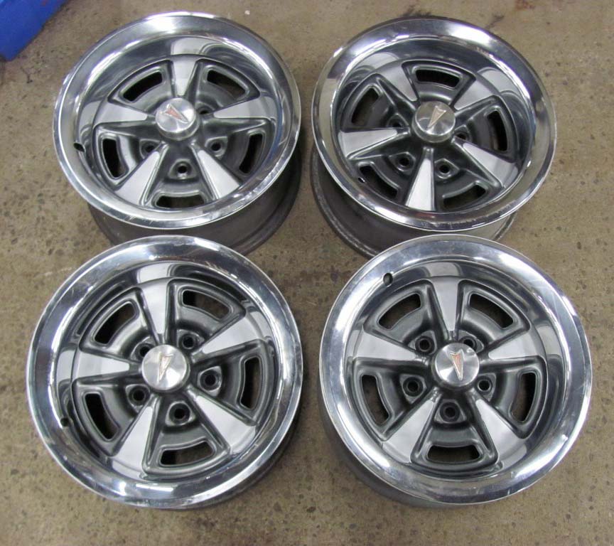 Pontiac 15X7 Rally II Wheels + Trim Rims Set of 4 | eBay